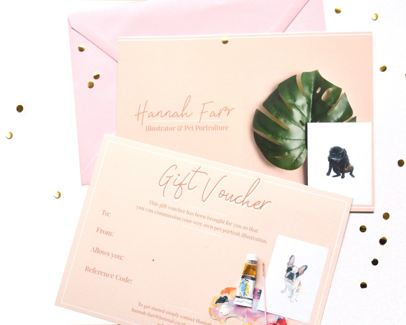 Instant Gift Idea Gift Voucher for Hand Painted Pet Portrait - Etsy