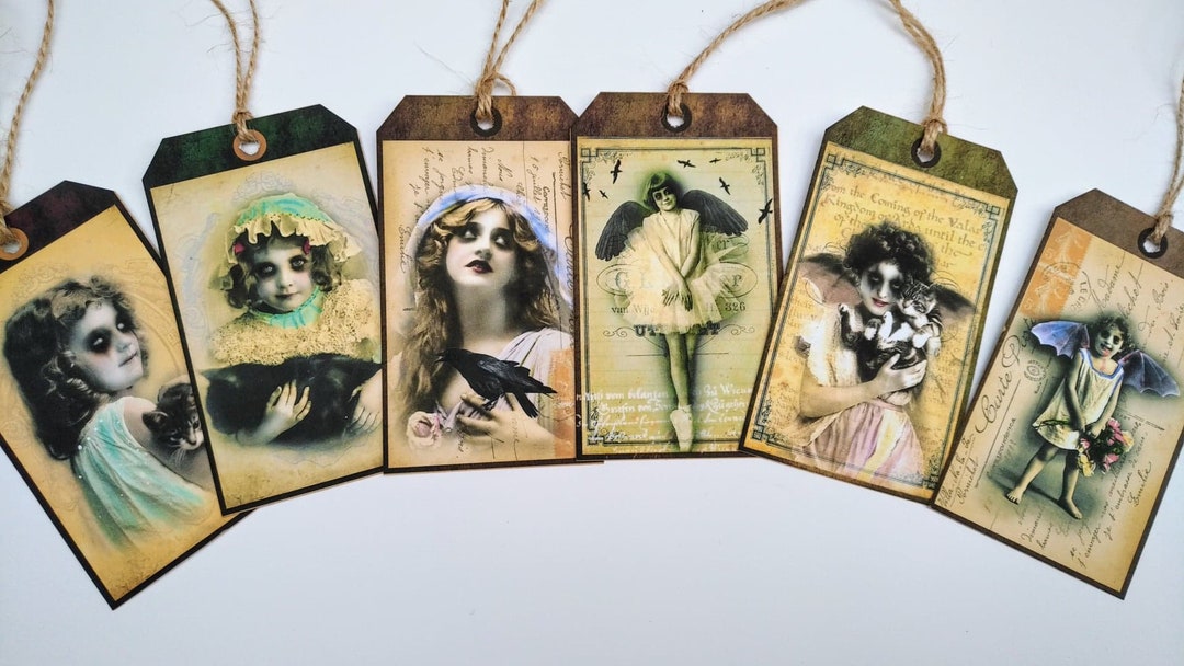 GHOUL GIRLS Tags - Halloween - Creepy - Oddball - Haunted Mansion House ...