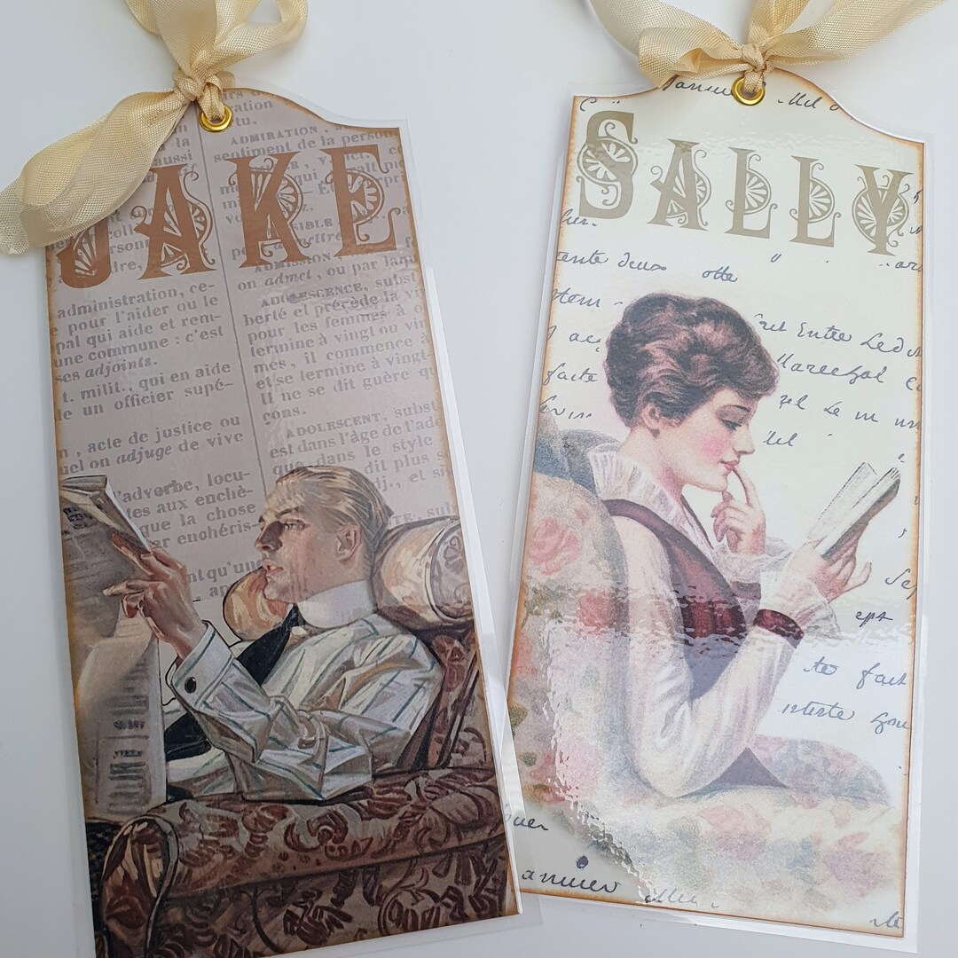 AVID READER, Personalised Bookmarks, Art Deco Styled Bookmark, Gift for an Avid Reader, Reading ...