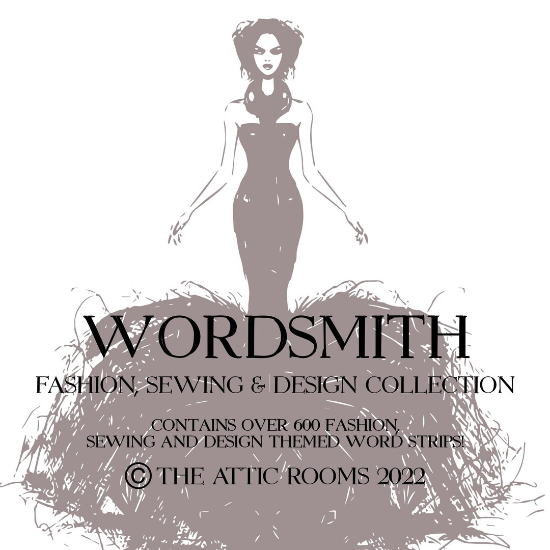 WORDSMITH, Digital Download Fashion, Sewing and Design Word Strip ...