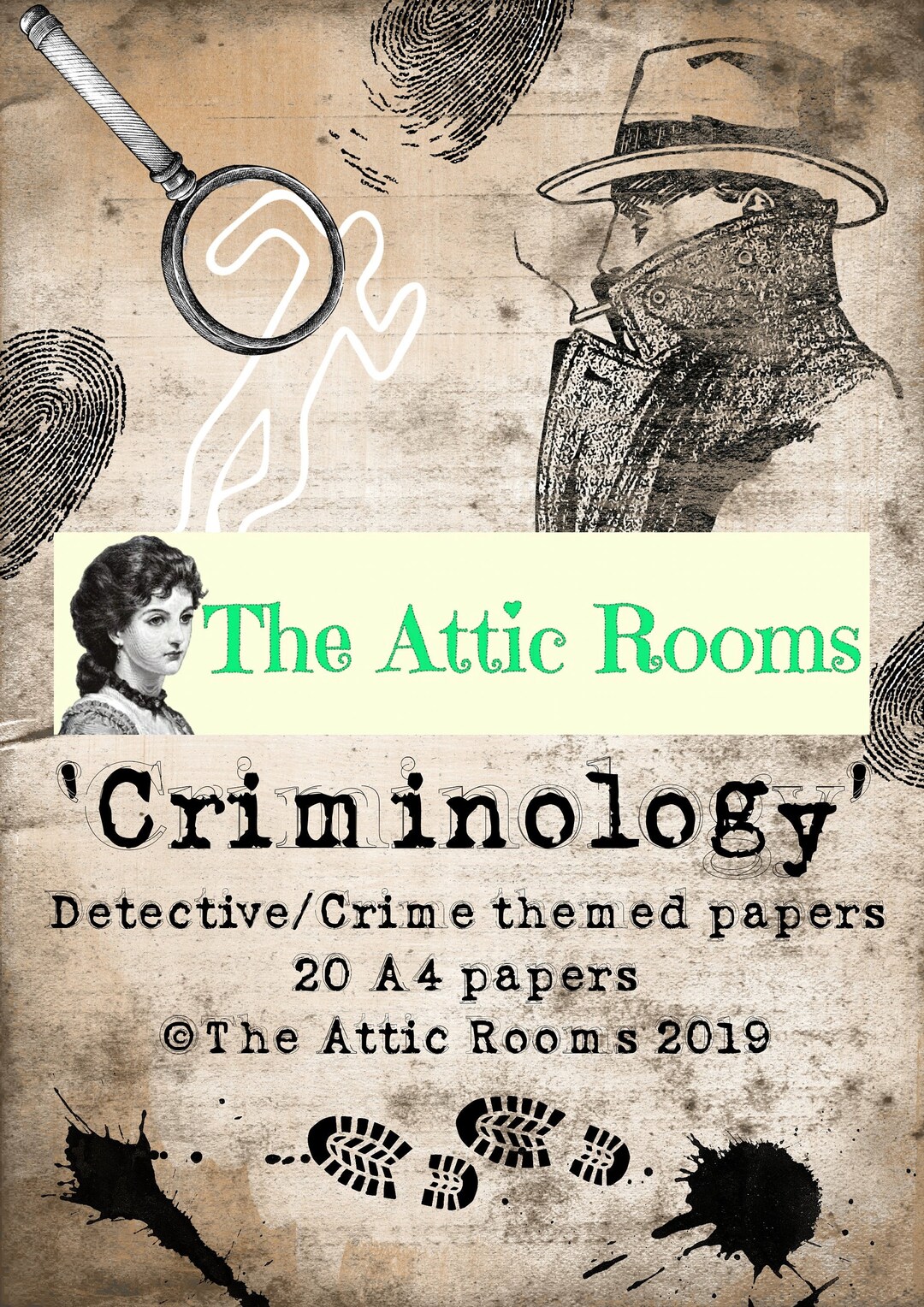 CRIMINOLOGY Part TWO 10 A4 DIGITAL Papers Sherlock/detective/crime ...