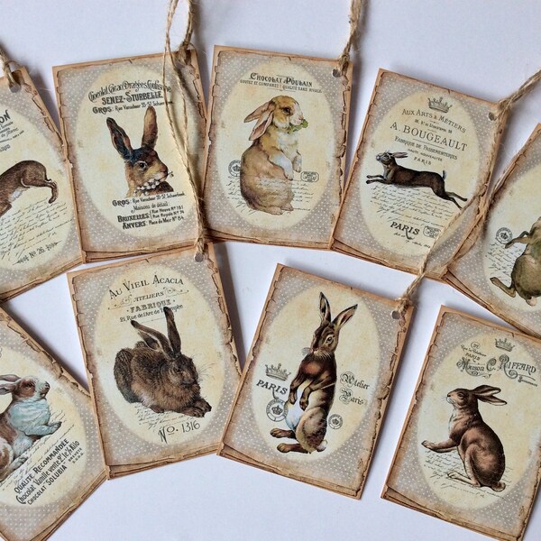 Vintage Easter Tags - Etsy