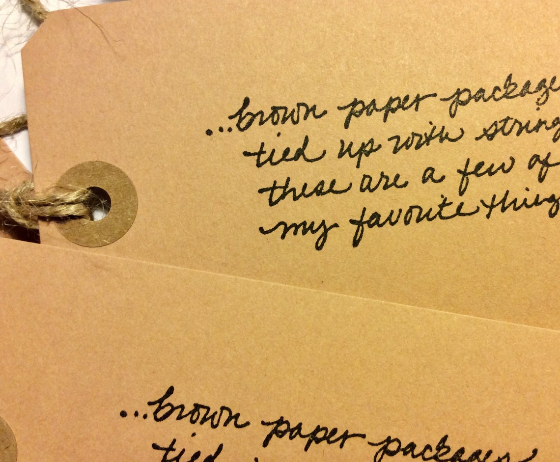 BROWN PAPER PACKAGES Gift Tags Kraft Card Christmas - Etsy