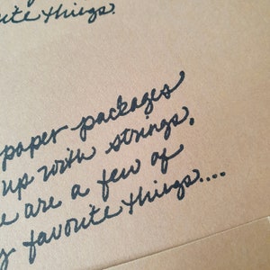 BROWN PAPER PACKAGES, Hand Stamped Gift Tags, Kraft Card, Luggage Label ...