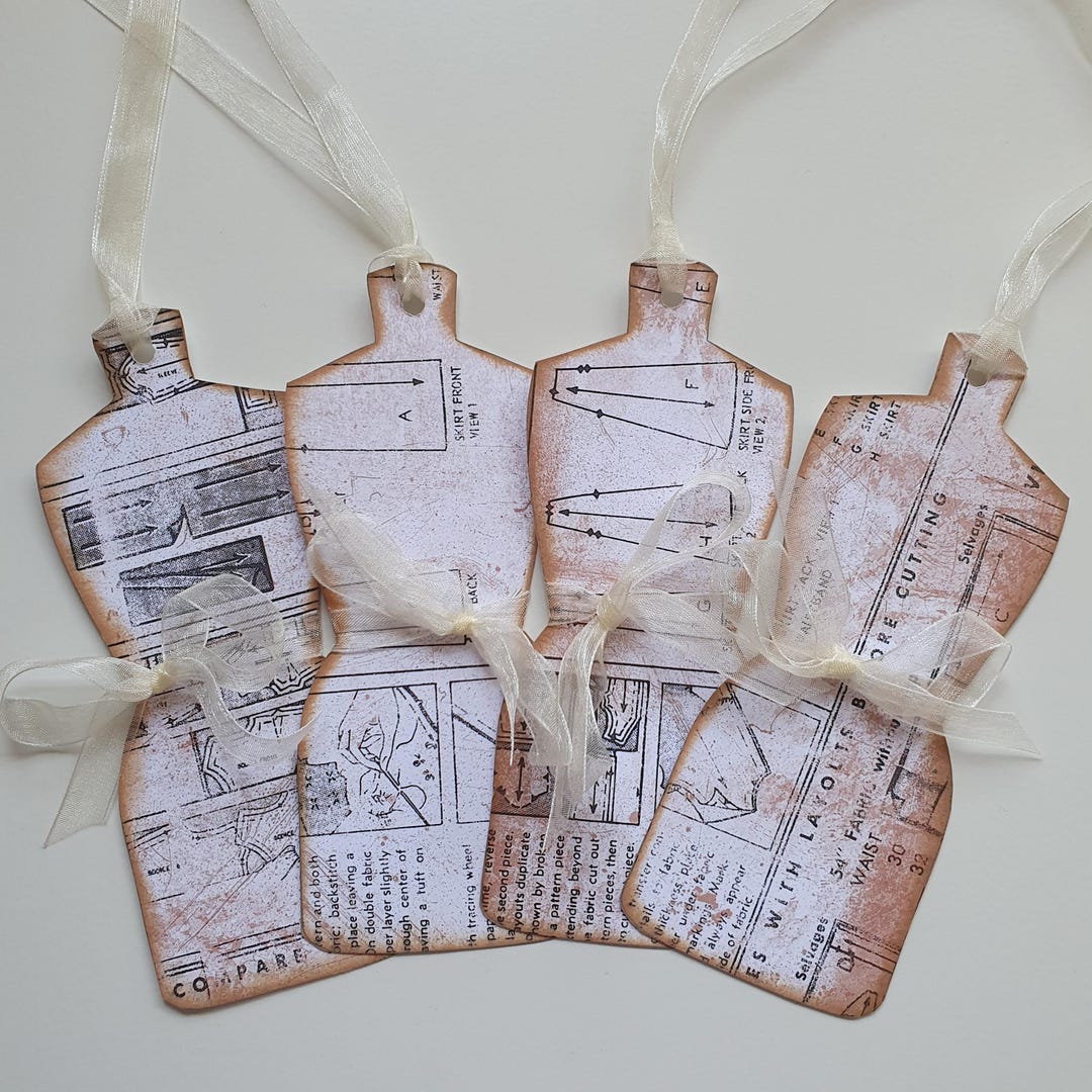 VINTAGE SEWING MANNEQUIN, Sewing Themed, Shaped Gift Tags, Tailor's ...