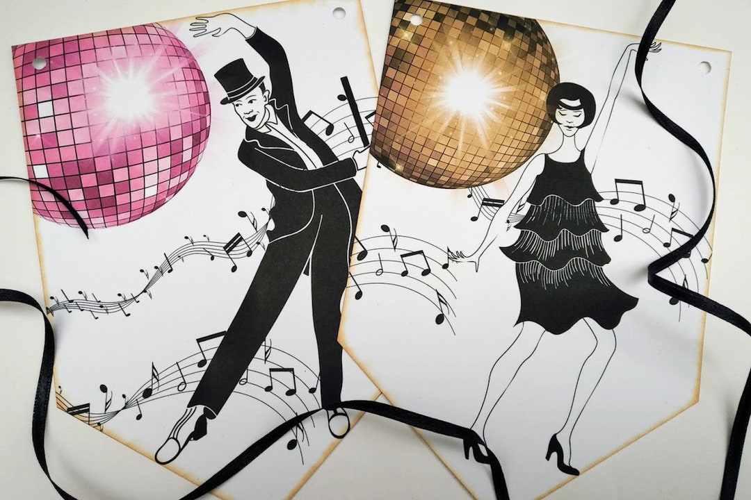 JAZZY, Large Party Banner, Birthday Party Bunting, Jazz Themed Party ...