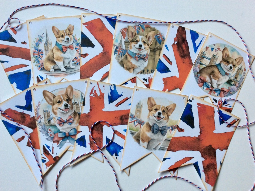 THE ROYAL CORGIS Party Celebration Banner for the Coronation of King ...