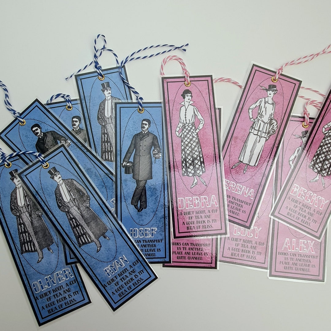 BOOK QUOTES, Personalised Bookmarks, Vintage Styled Bookmarks, Gift for ...