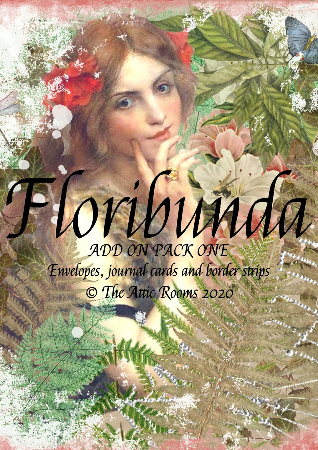 FLORIBUNDA Add on Pack 1 DIGITAL Envelopes, Border Strips and Journal ...