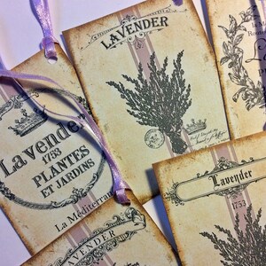 CHAMPS DE LAVANDE Tags Lavender Kitchen Florist Tags French Style ...