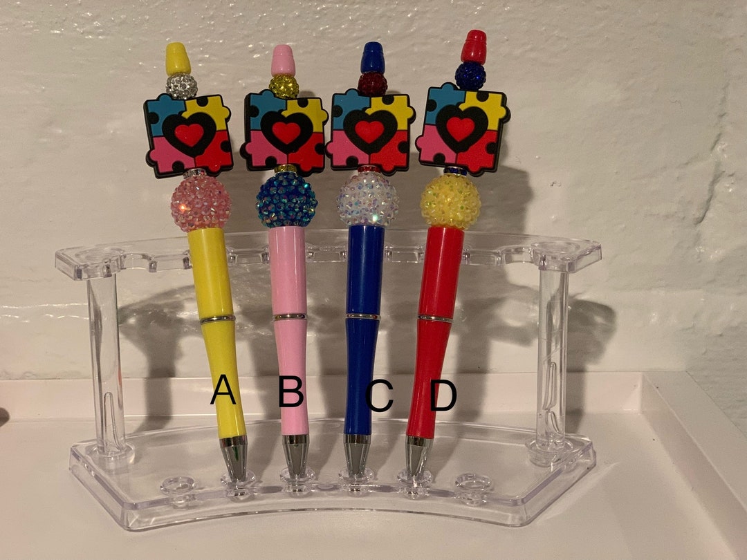 Autism Awareness Pen, Autism, Beadable Pen, Ball Point Pen, Stationery ...