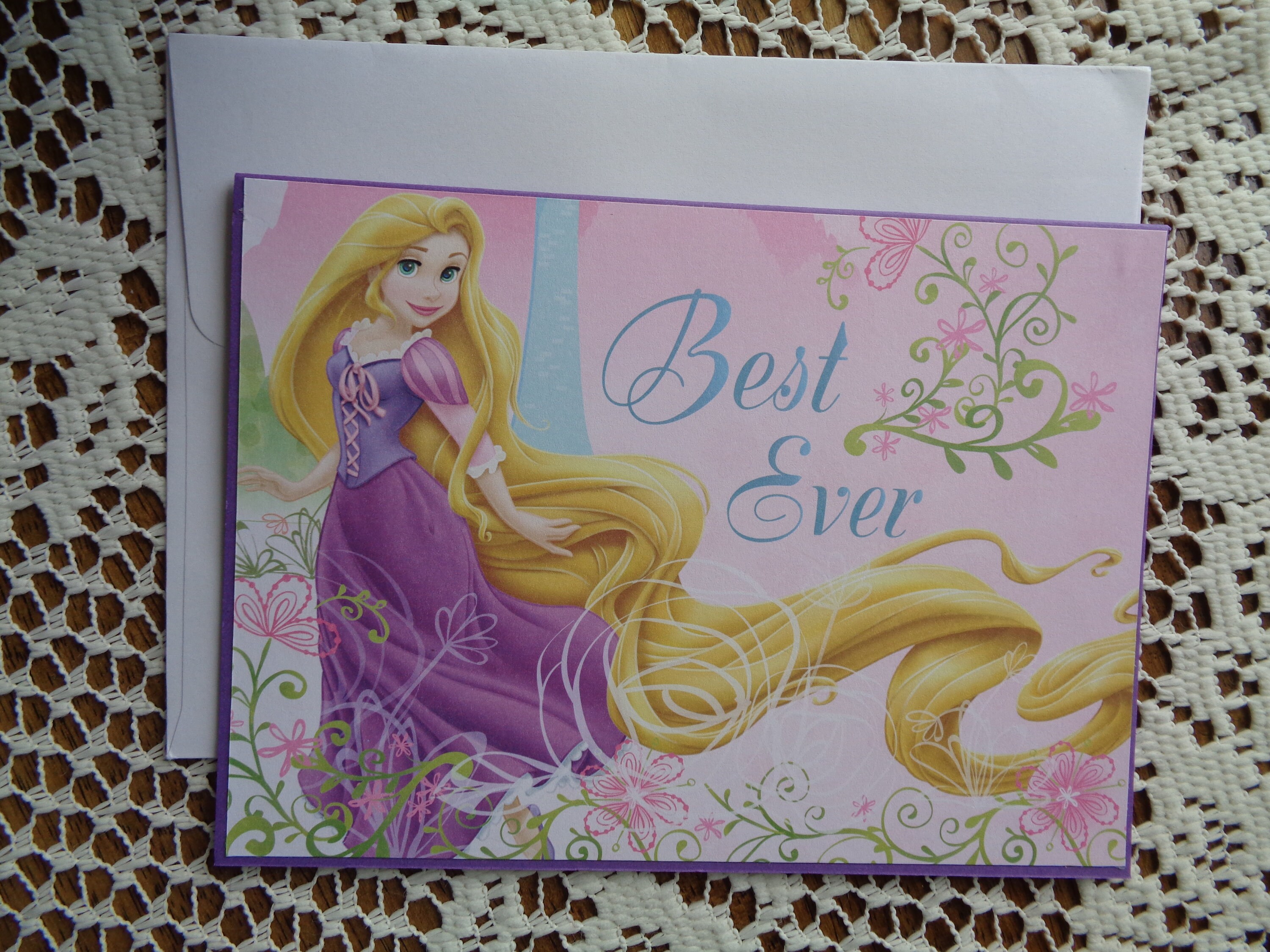 Disney Princess Card Rapunzel Birthday Card Handmade - Etsy