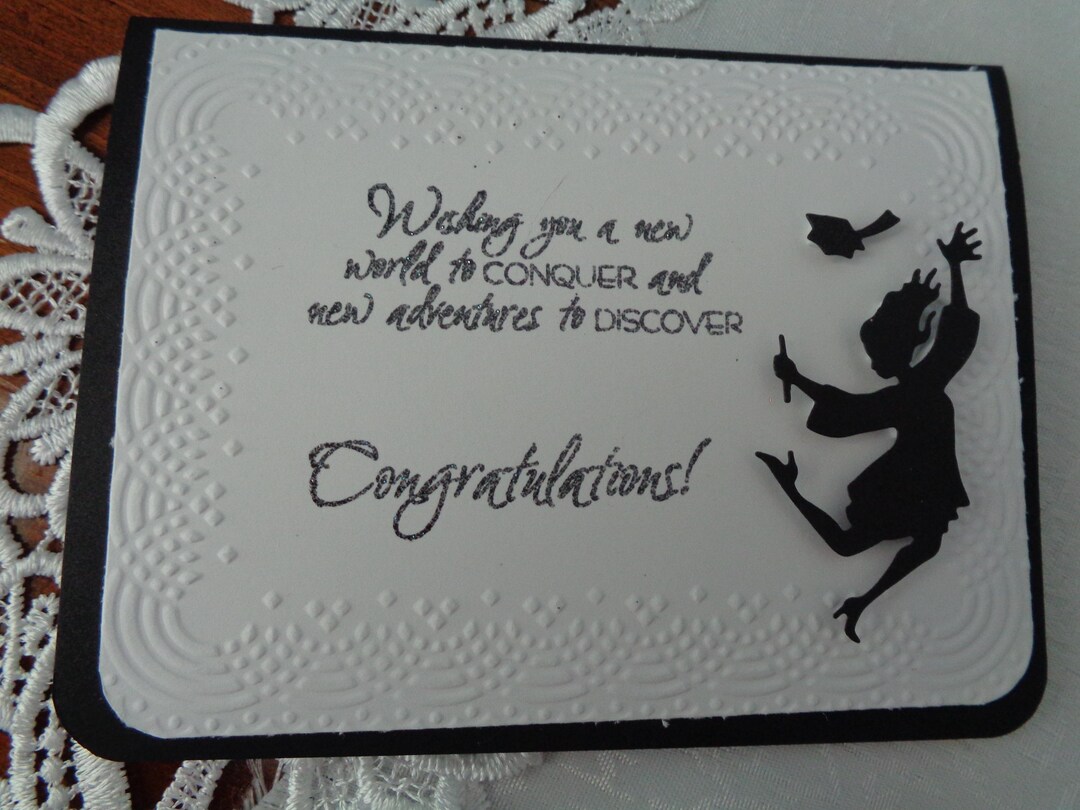 Graduation Card, 3 Dimensional, Girls Graduationm, Congratulations ...