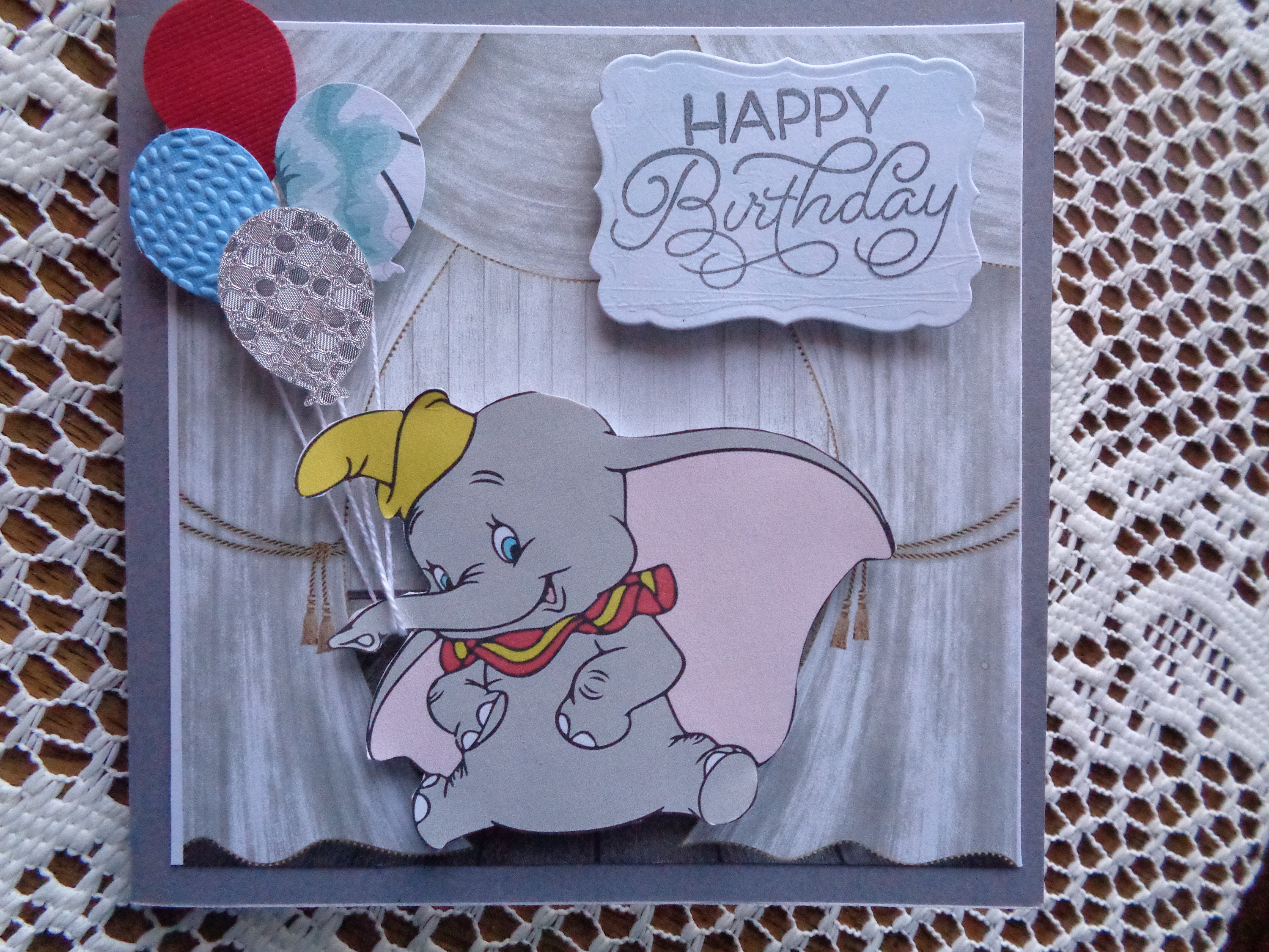 Personalized Disney Card Dumbo Balloons Birthday Card For | Etsy