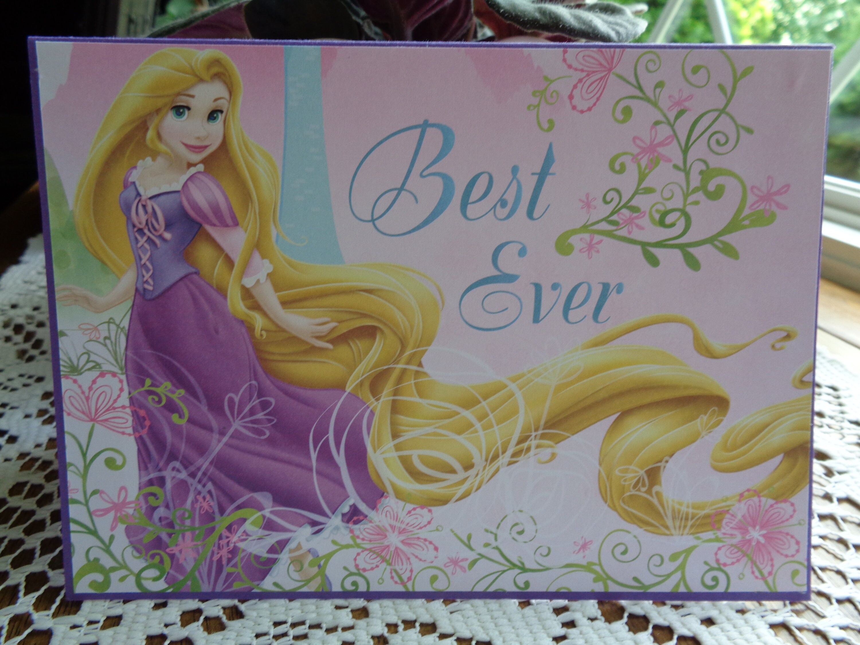Disney Princess Card Rapunzel Birthday Card Handmade - Etsy