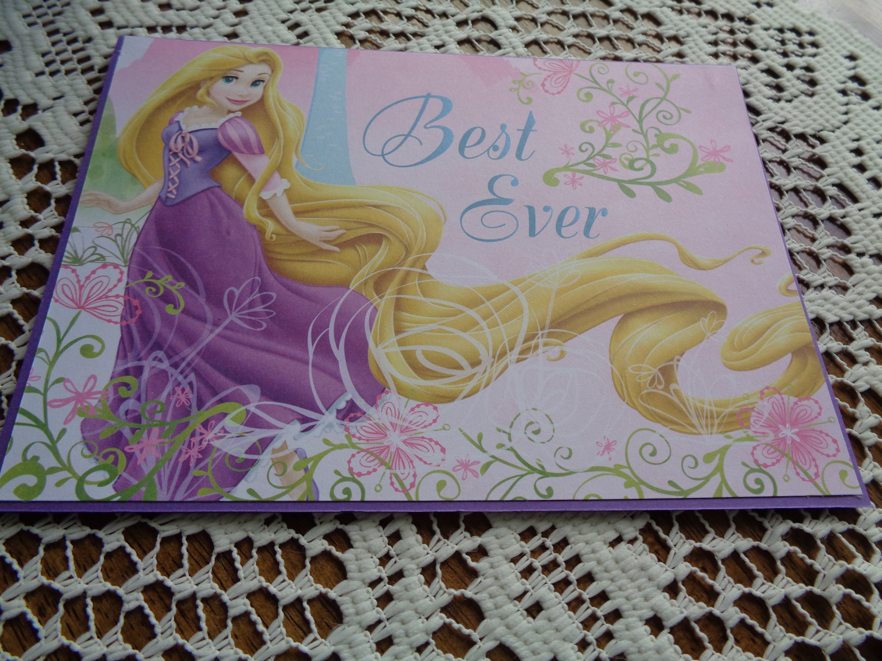 Disney Princess Card Rapunzel Birthday Card Handmade - Etsy