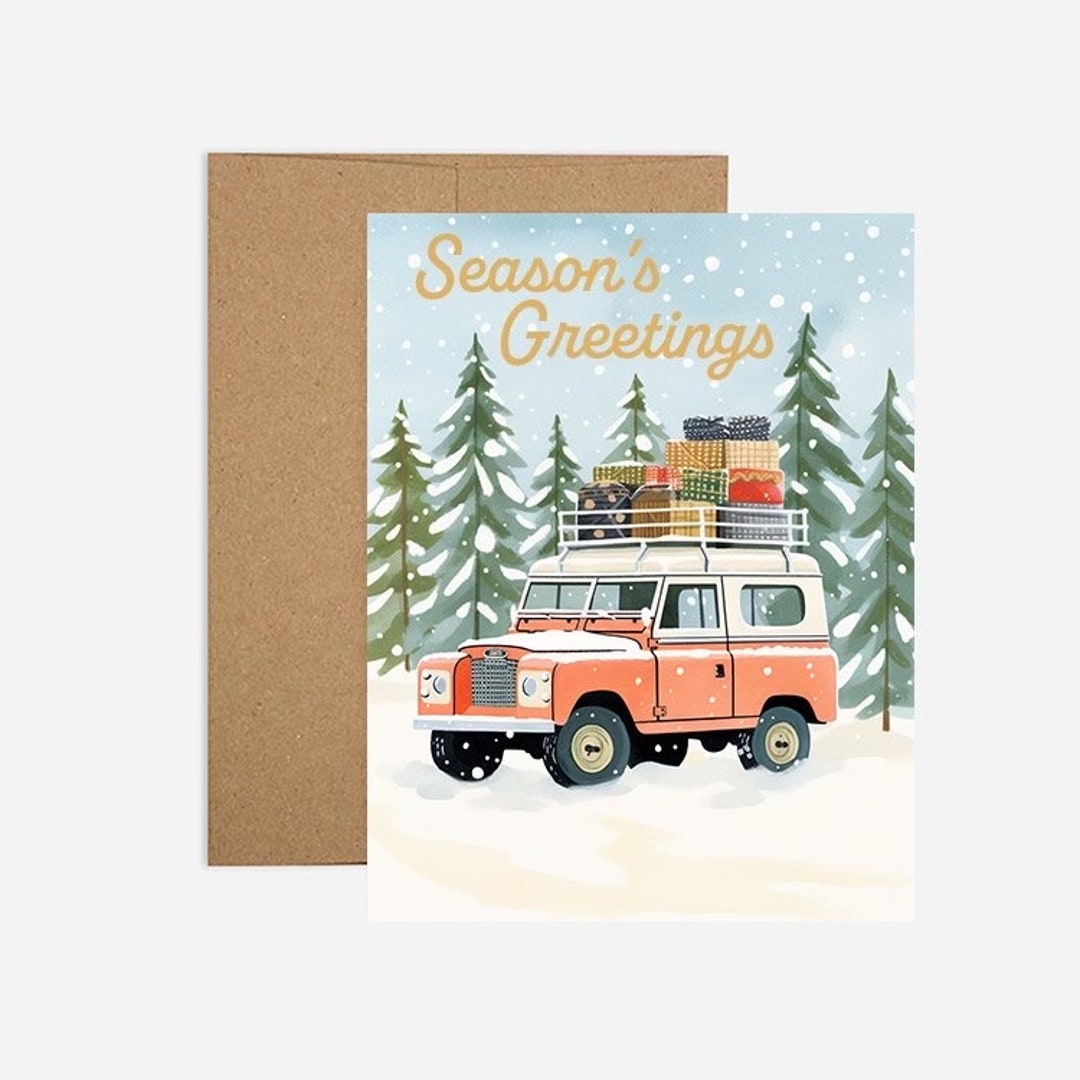 Land Rover Classic Car Christmas Card 8 Pack New - Etsy