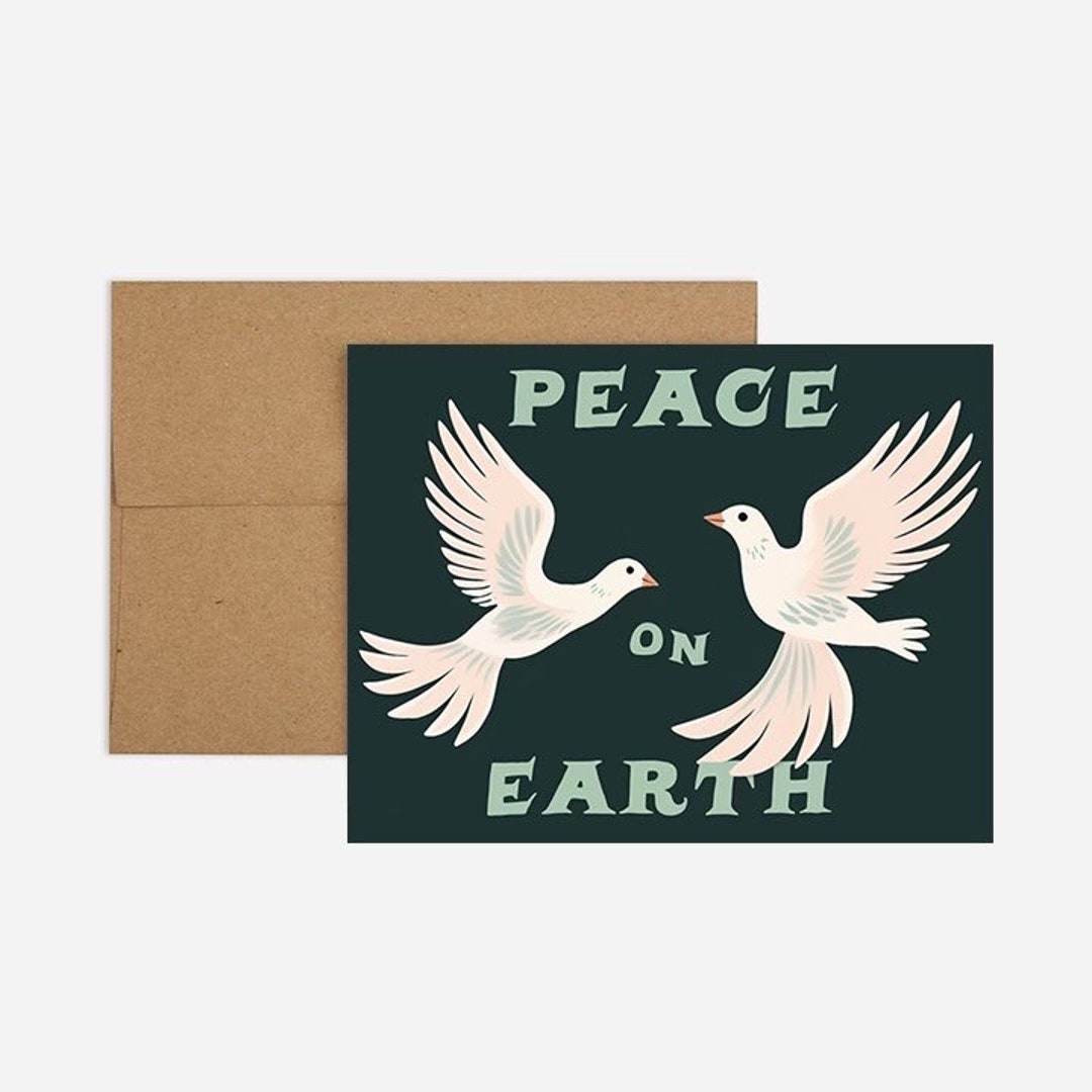 Peace on Earth Doves Christmas Card 8 Pack New - Etsy
