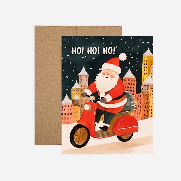 Scooter Card Christmas - Etsy