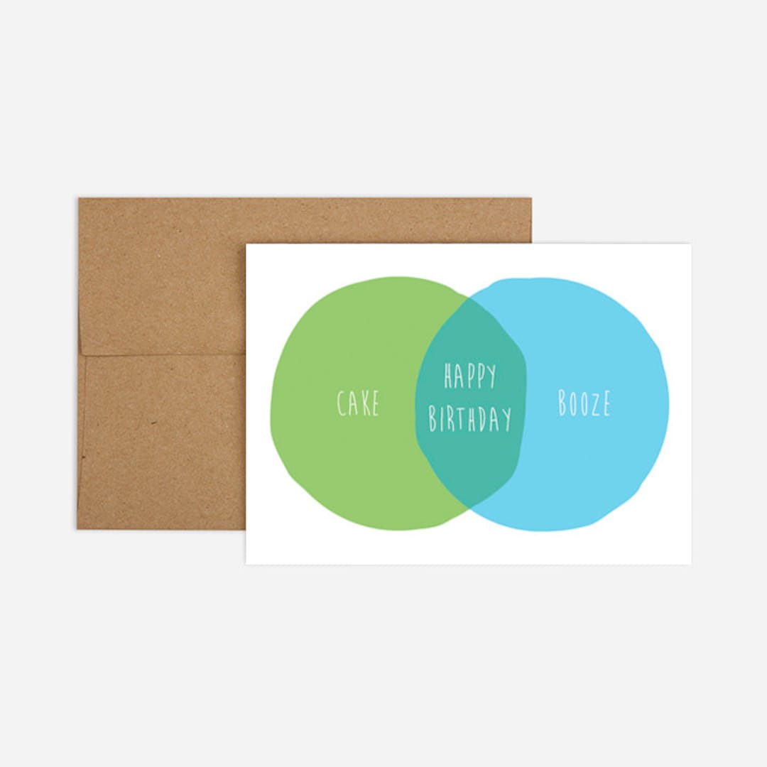 Birthday Venn Diagram Greeting Card - Etsy