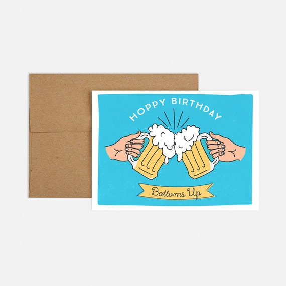 Hoppy Birthday Greeting Card - Etsy
