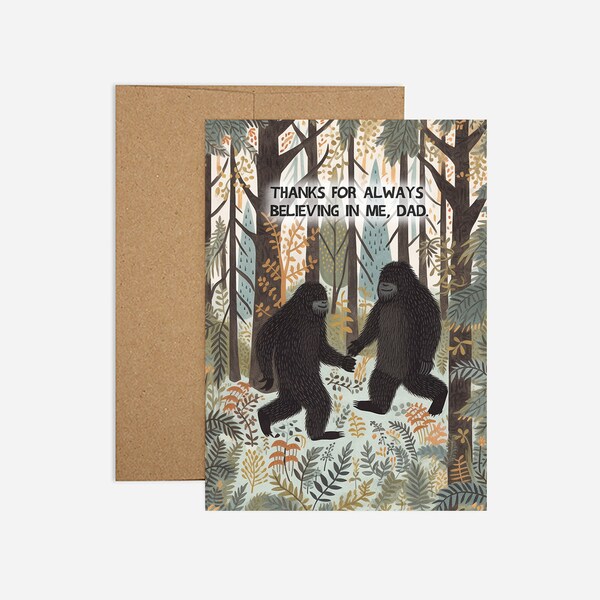Bigfoot Greeting Card - Etsy