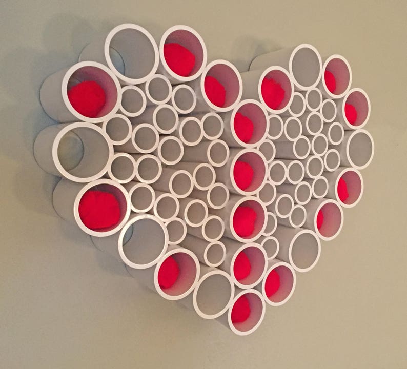 Valentine's Day PVC Heart Wreath - Etsy