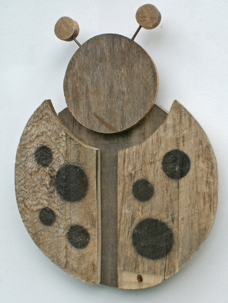 Lady Bug - Rustic Palette Wood - Etsy