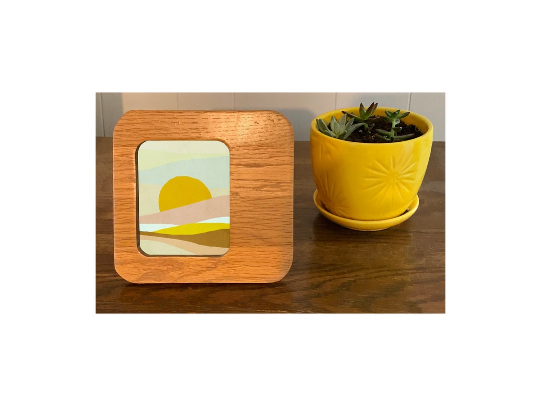 Mid Century Modern Wooden Square Picture Frame - Etsy