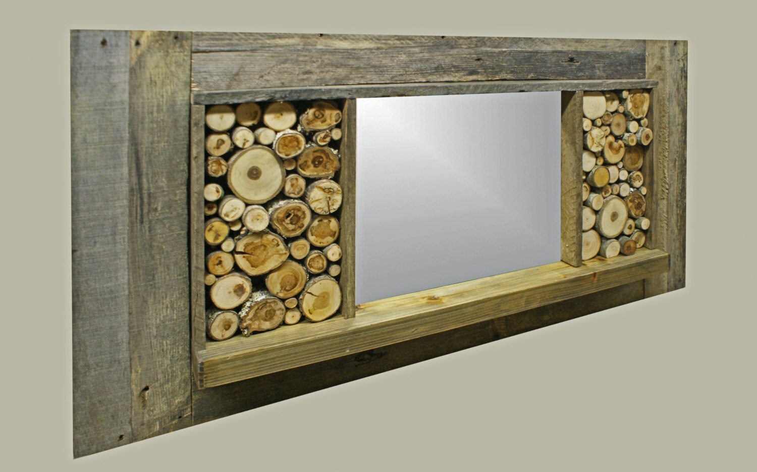 Reclaimed Wood Mirror Wall Art | Etsy