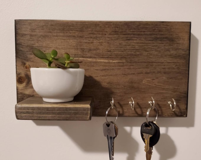 Minimalist Key Holder With Shelf - Etsy