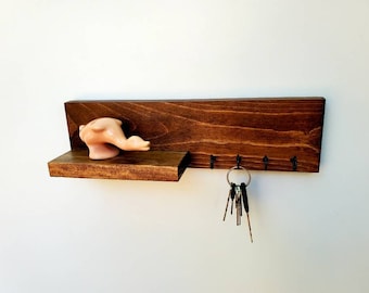 Modern Key Hanger for Wall, Key Holder for Wall With Shelf, Key Ring ...
