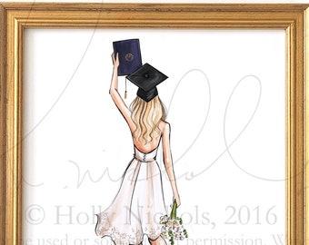 Graduation Girl Drawing