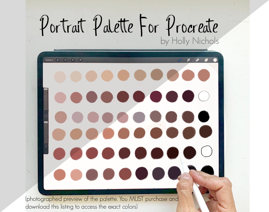 Procreate Portrait Palette: 60 Fashion Illustration Colors (digital ...