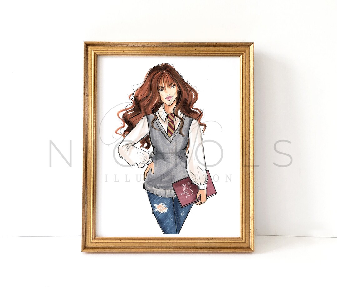 Everyday Magic, Scarlet House (fashion Illustration Print) - Etsy