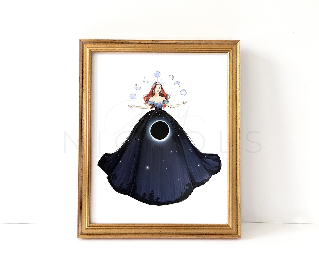 Eclipse Dress ( Fashion Illustration Print) - Etsy