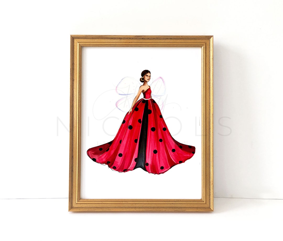 Ladybug (fashion Illustration Print) - Etsy