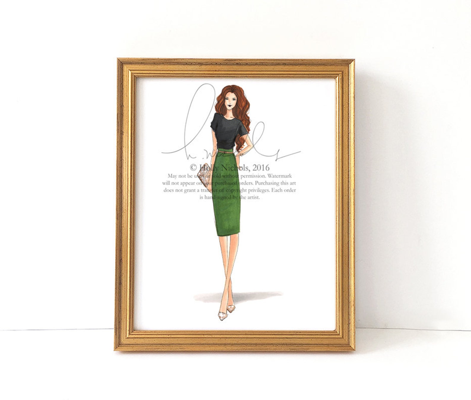 Colleen fashion Illustration Print | Etsy