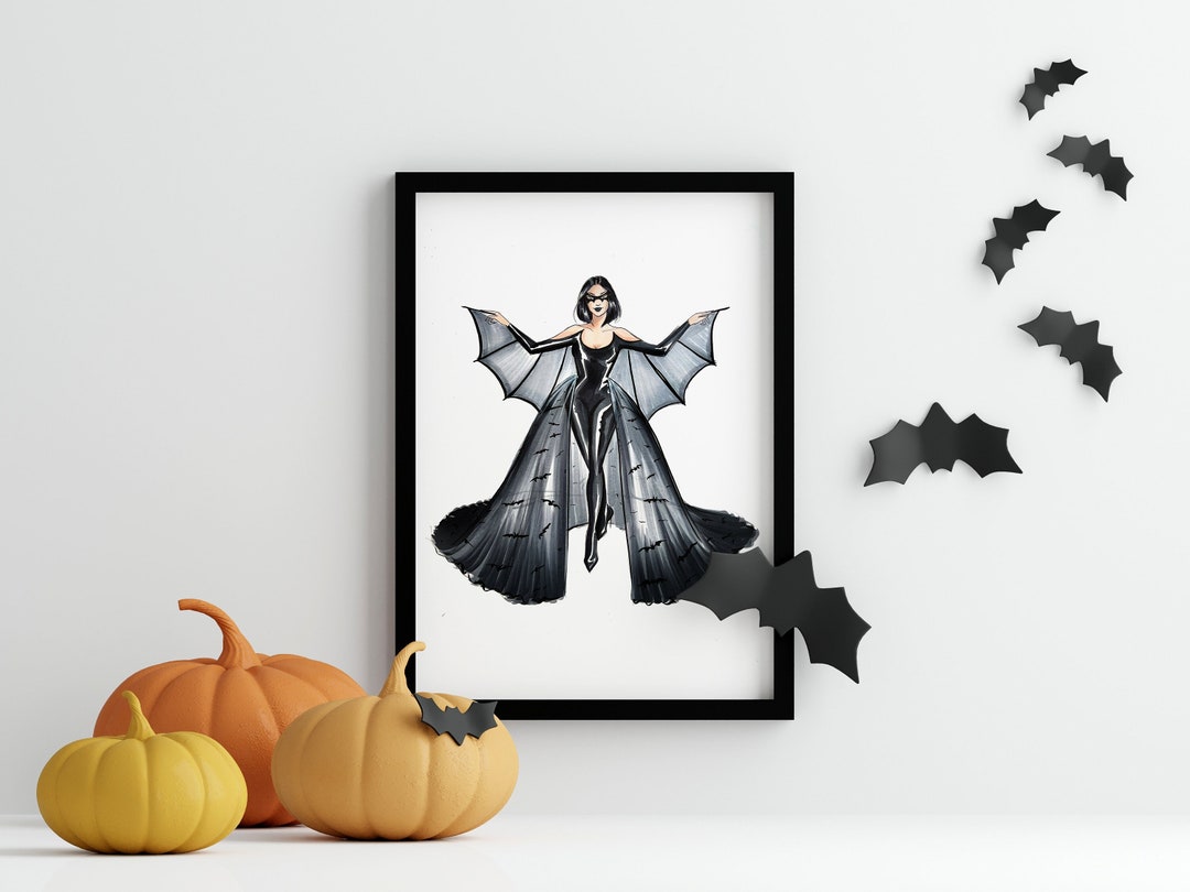 Betty Bat (fashion Illustration Print) - Etsy