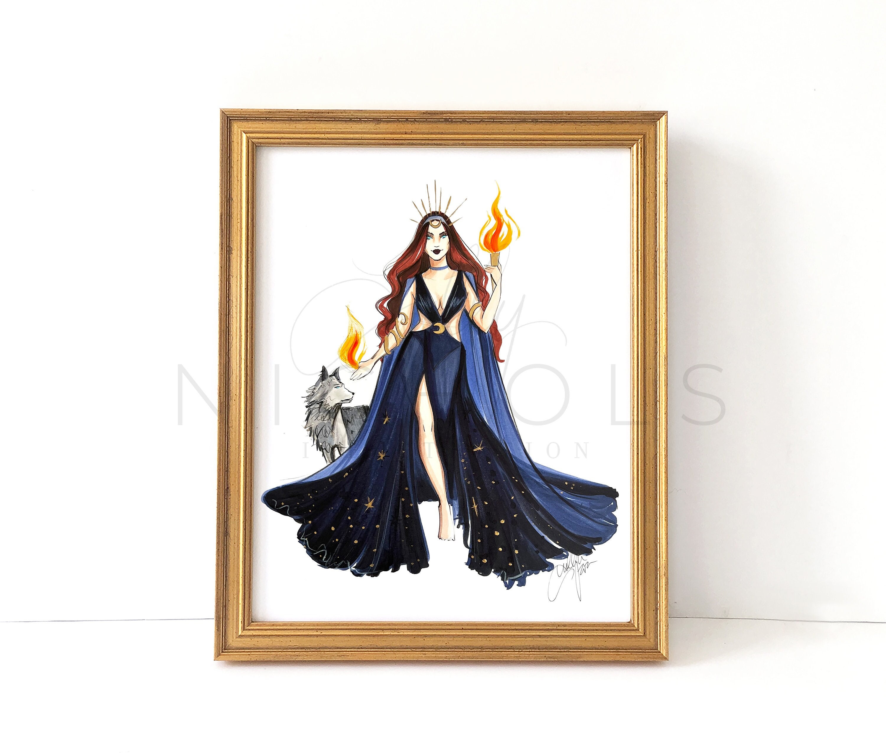 Greek Goddess Of Fire Drawing