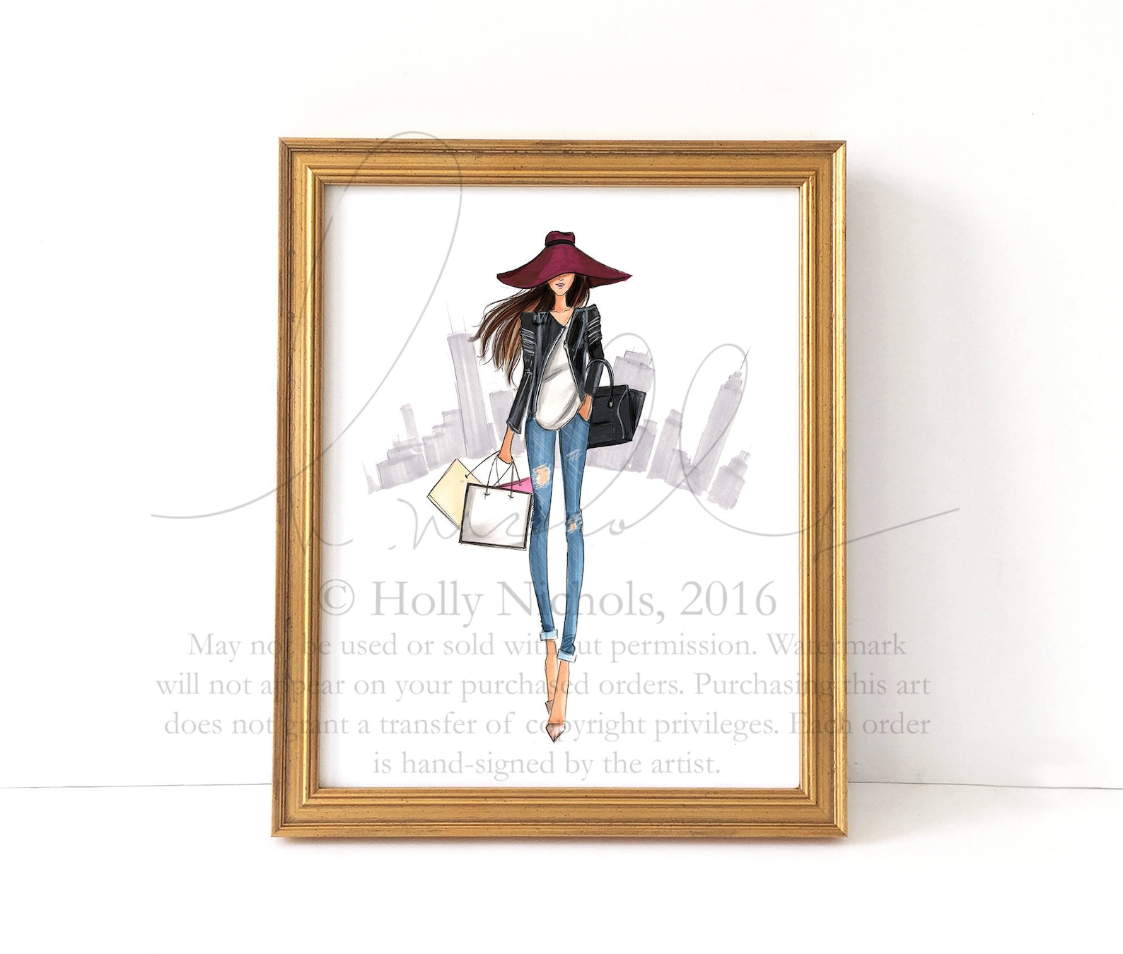 OOTD fashion Illustration Print - Etsy