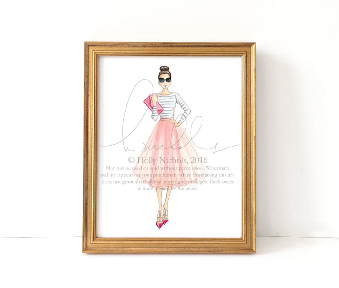 Perfectly Preppy (fashion Illustration Print) - Etsy