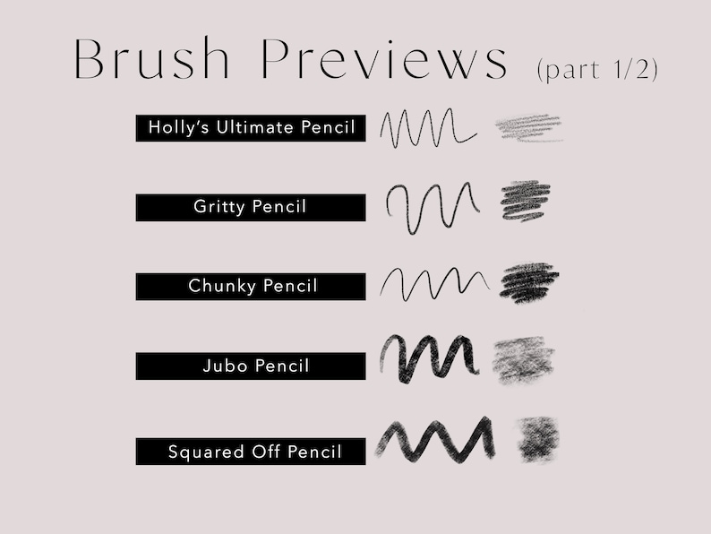 Procreate Pencil Pack for Fashion Illustration / Pencil Brushes - Etsy