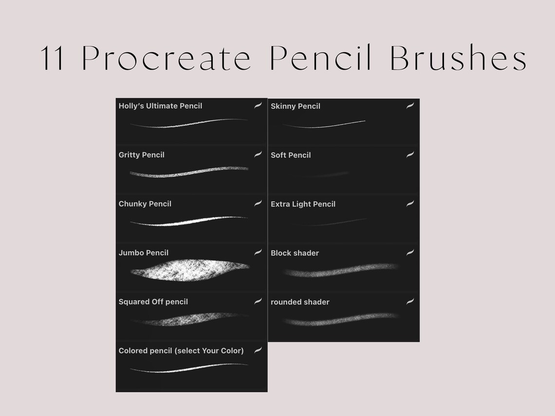 Procreate Pencil Pack for Fashion Illustration / Pencil Brushes - Etsy