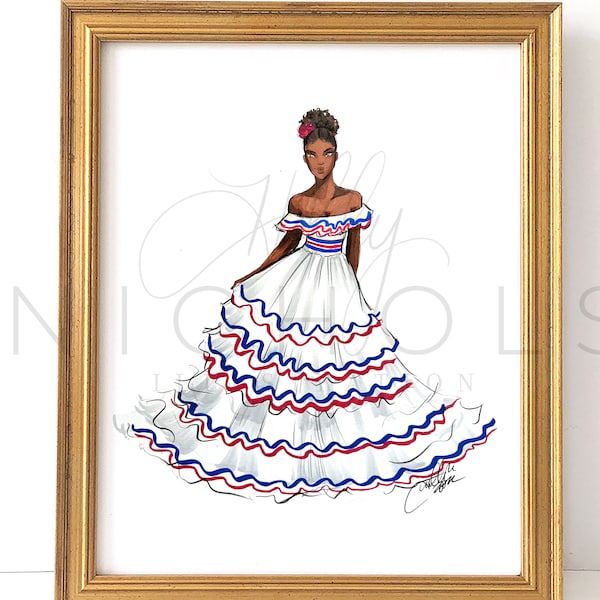 Traditional Dominican Dress - Etsy