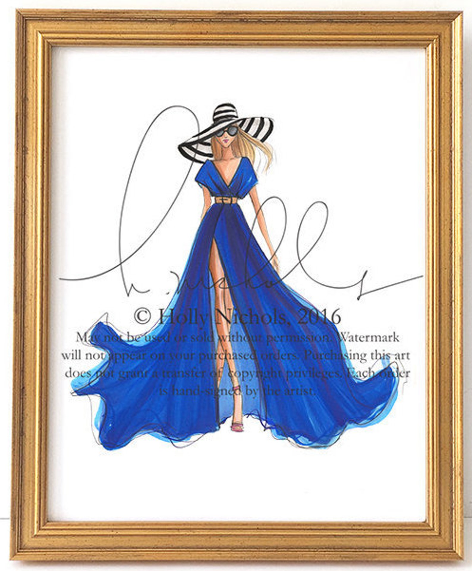 Azul (fashion Illustration Print) - Etsy