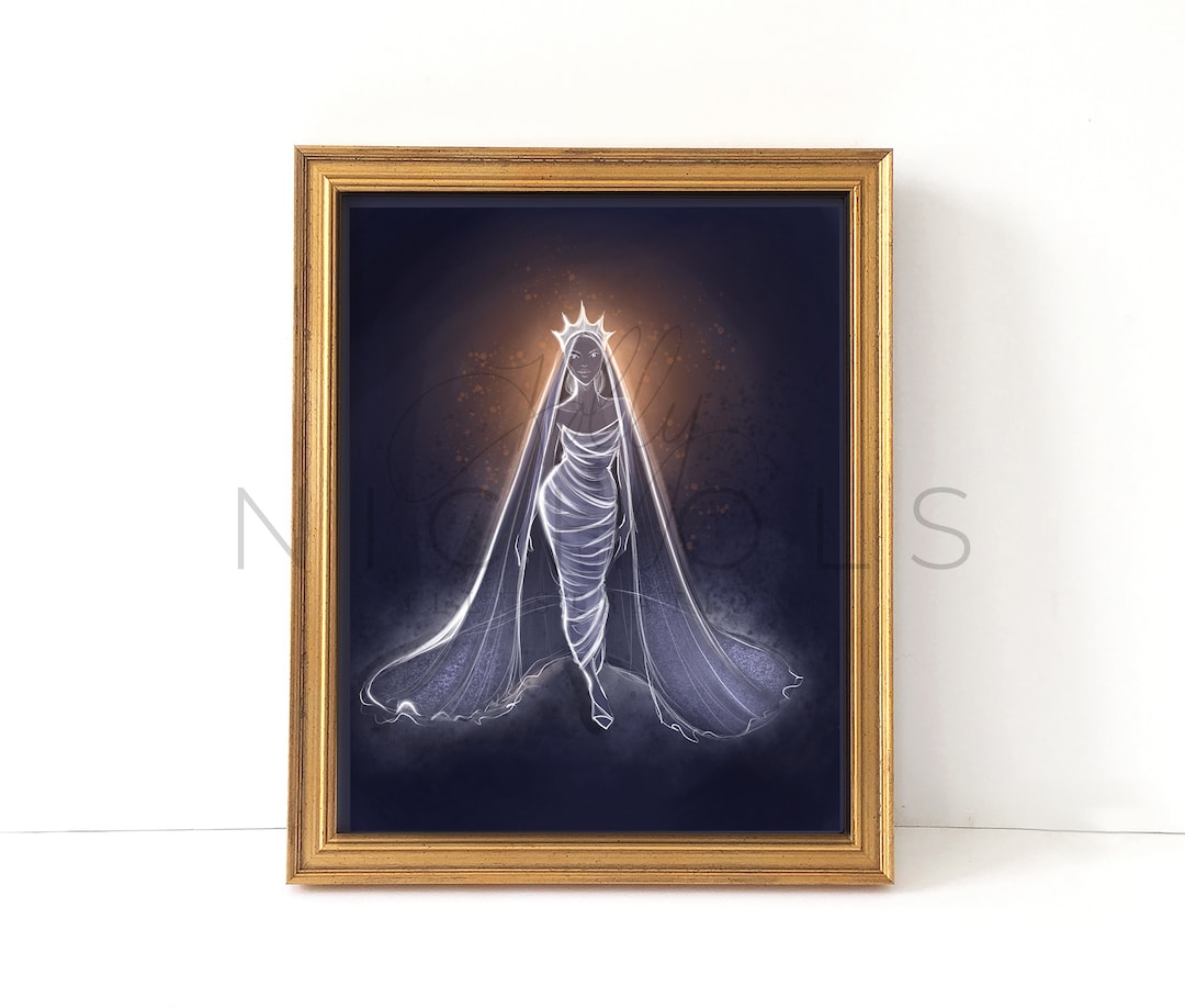 Couture Ghost Queen (halloween Fashion Illustration Print) LUSTER Paper ...