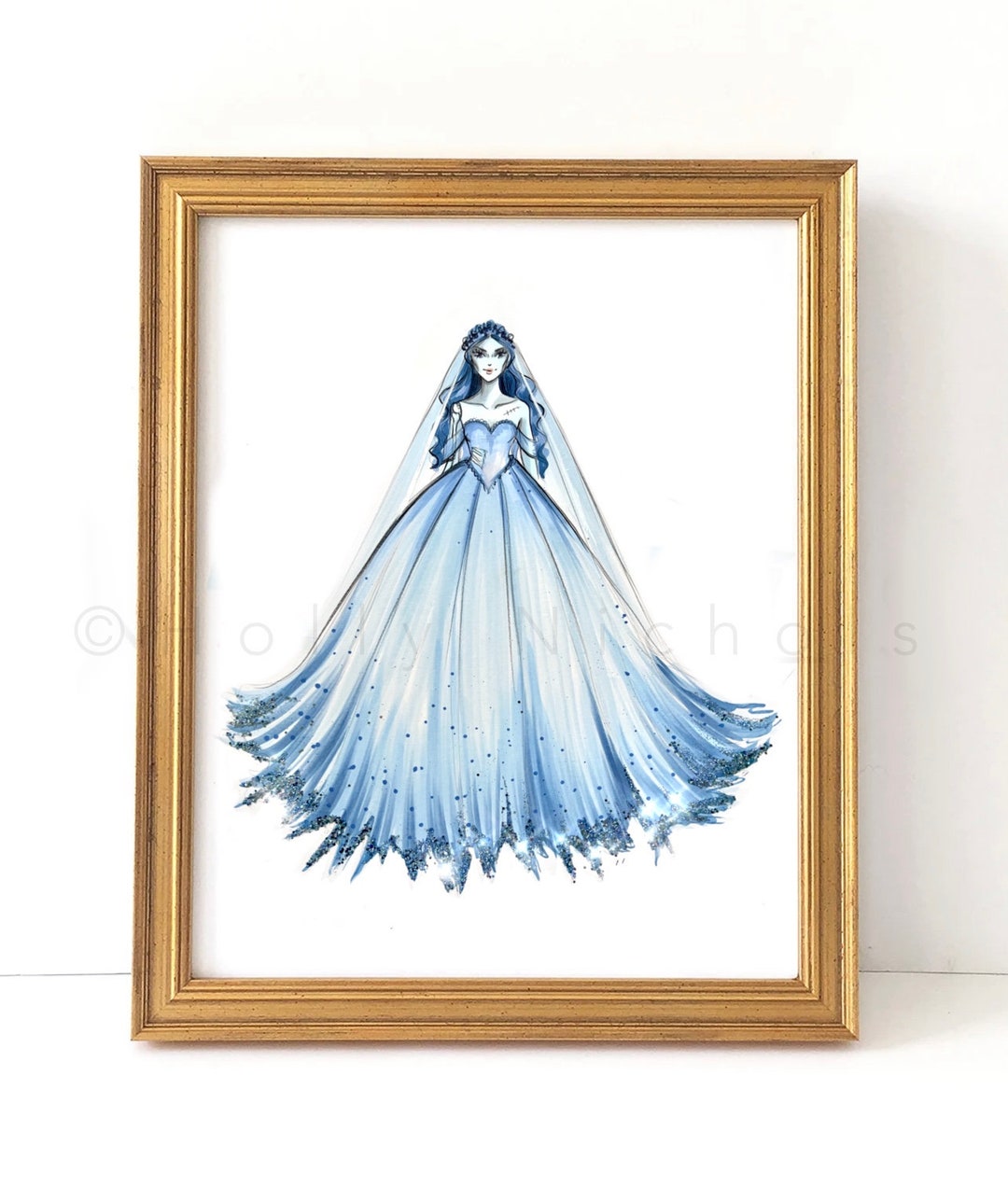 Ghoulish Bride (fashion Illustration Print) - Etsy