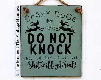 Beware of dog sign | Etsy