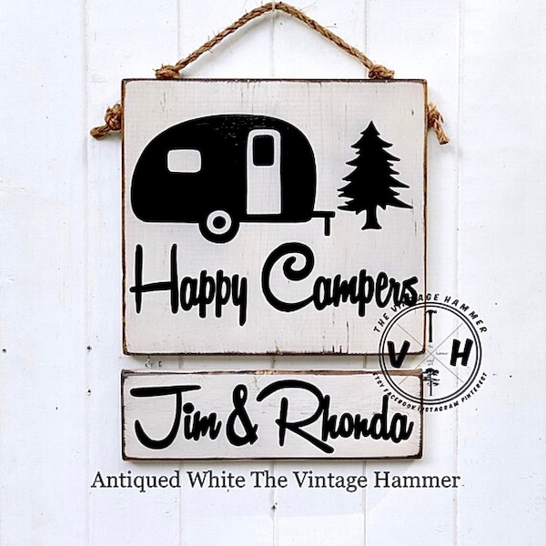 Wood Camping Sign - Etsy
